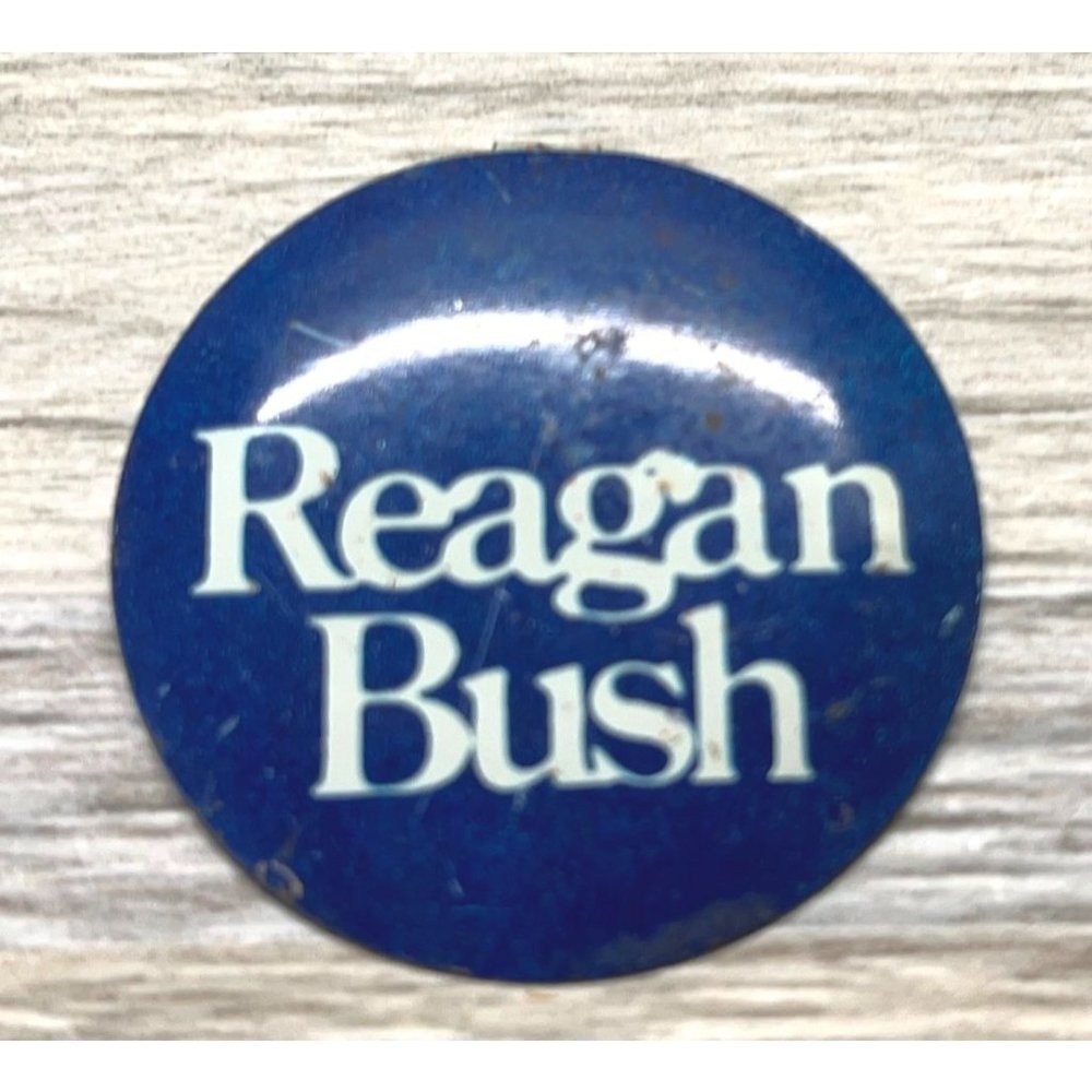 Vintage Reagan Bush Campaign Lapel Badge Metal 1980's… - Gem